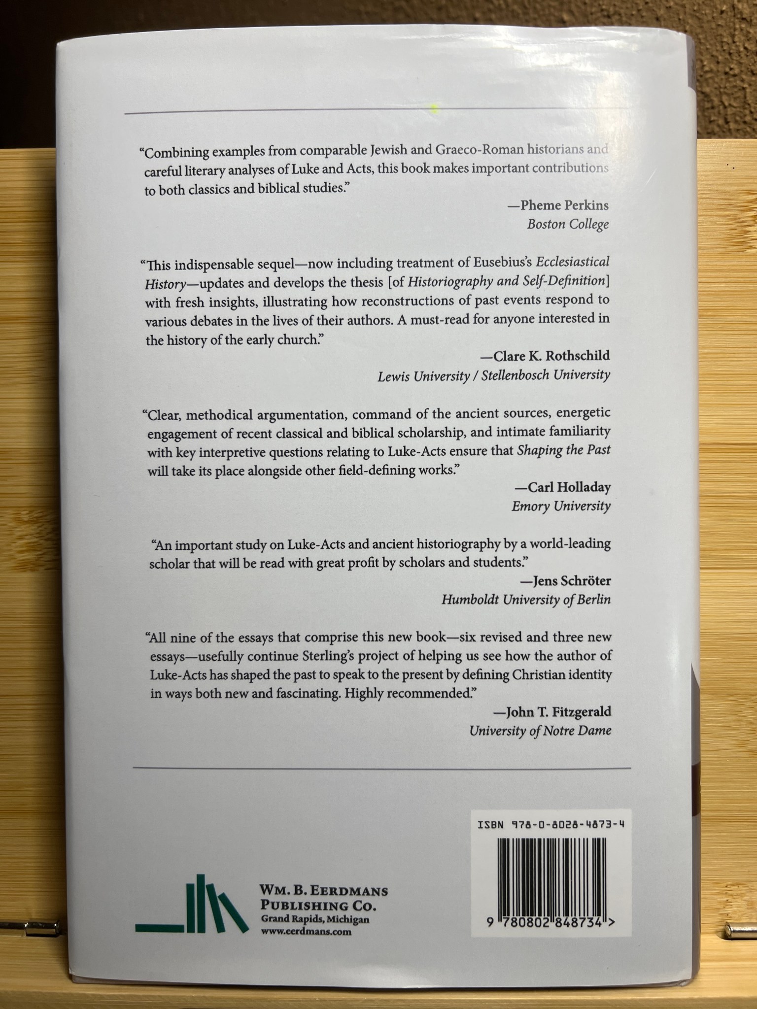‘Shaping the Past to Define the Present: Luke-Acts and Apologetic ...